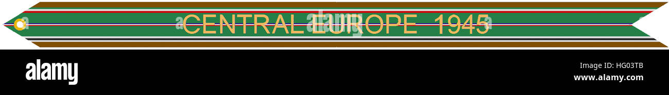 Campaign Streamer Central Europe 1945 Stock Photo - Alamy