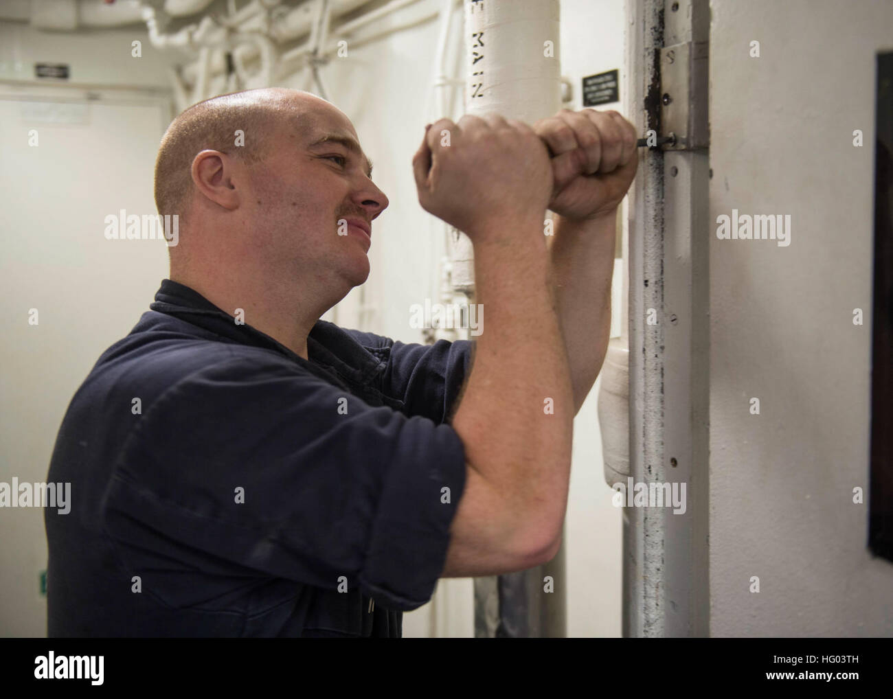 160817-N-GP524-103 ARABIAN GULF (Aug. 17, 2016) Machinery Repairman 2nd Class Michael ...