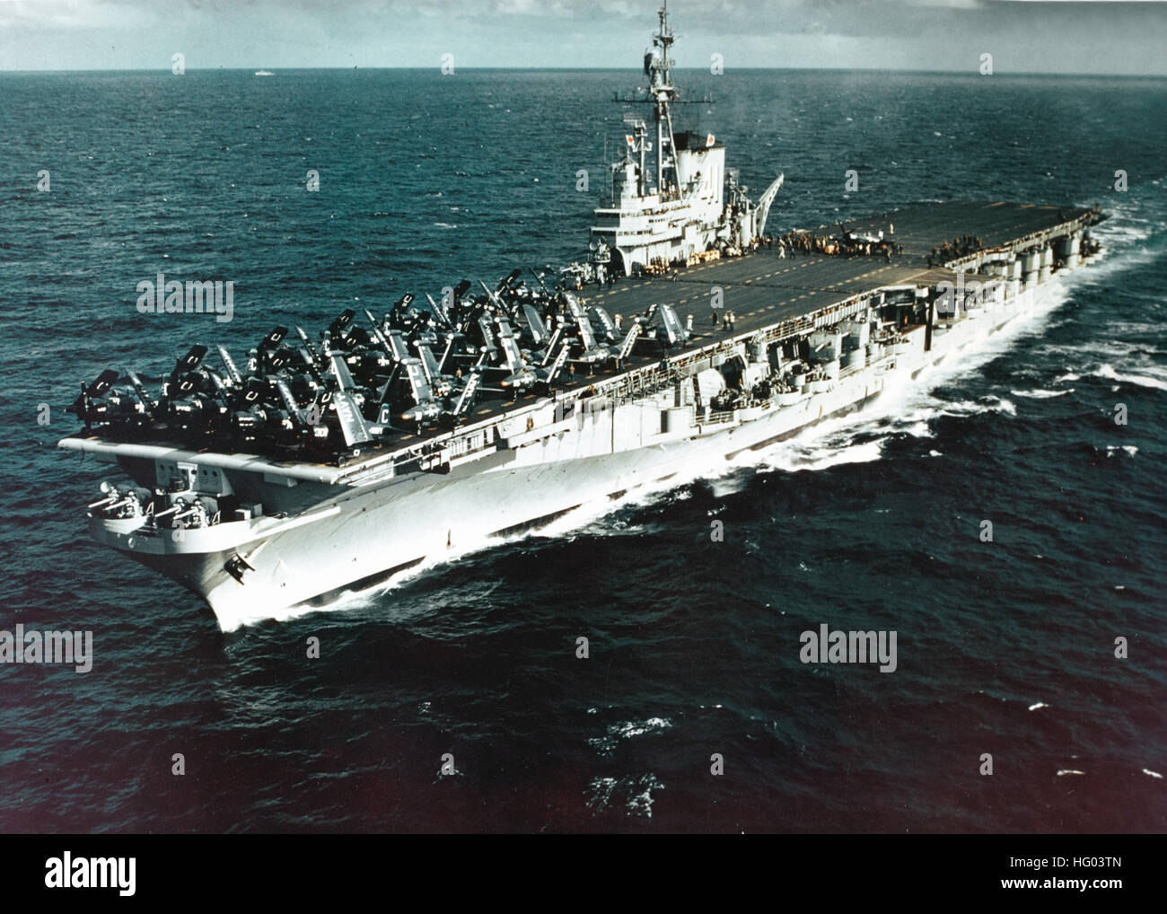 USS Midway (CVB-41) steaming off the Firth of Clyde in September 1952 ...