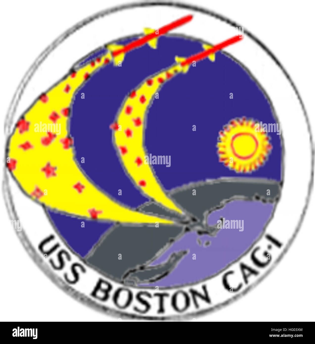 USS Boston (CAG-1) insignia c1962 Stock Photo - Alamy