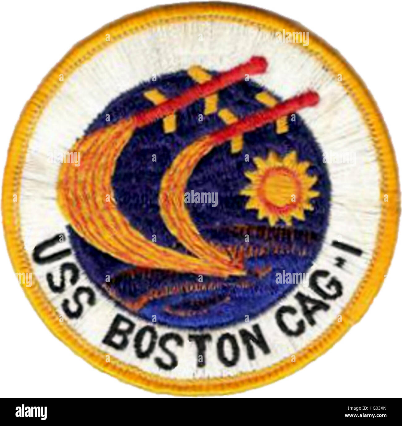 USS Boston (CAG-1) jacket patch 1958 Stock Photo - Alamy