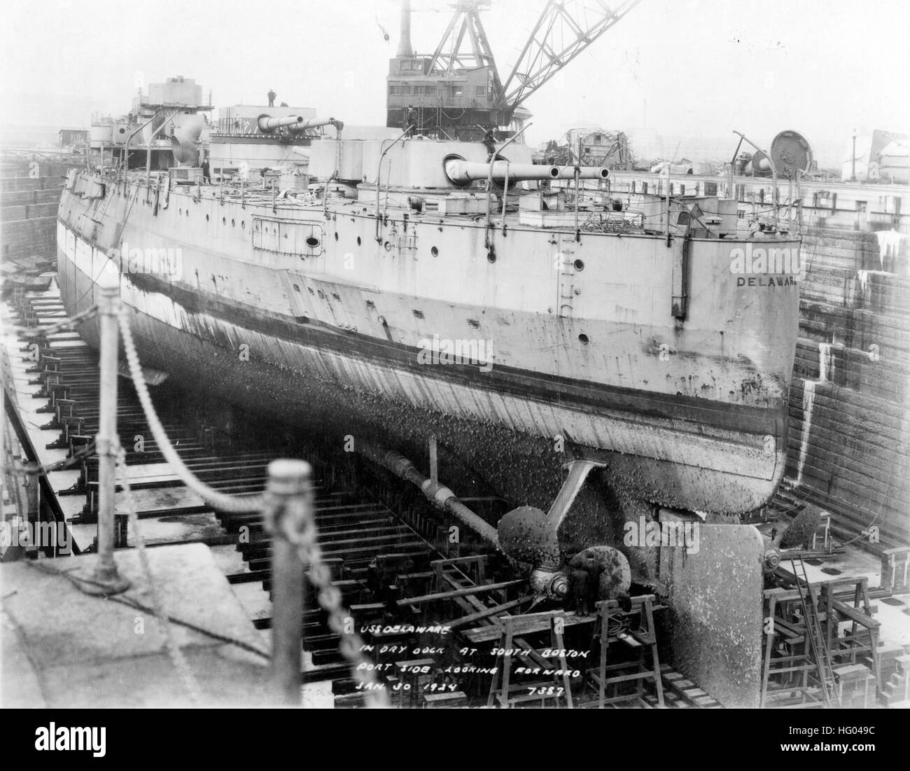 USS Delaware (BB-28) - NH 54675 Stock Photo - Alamy