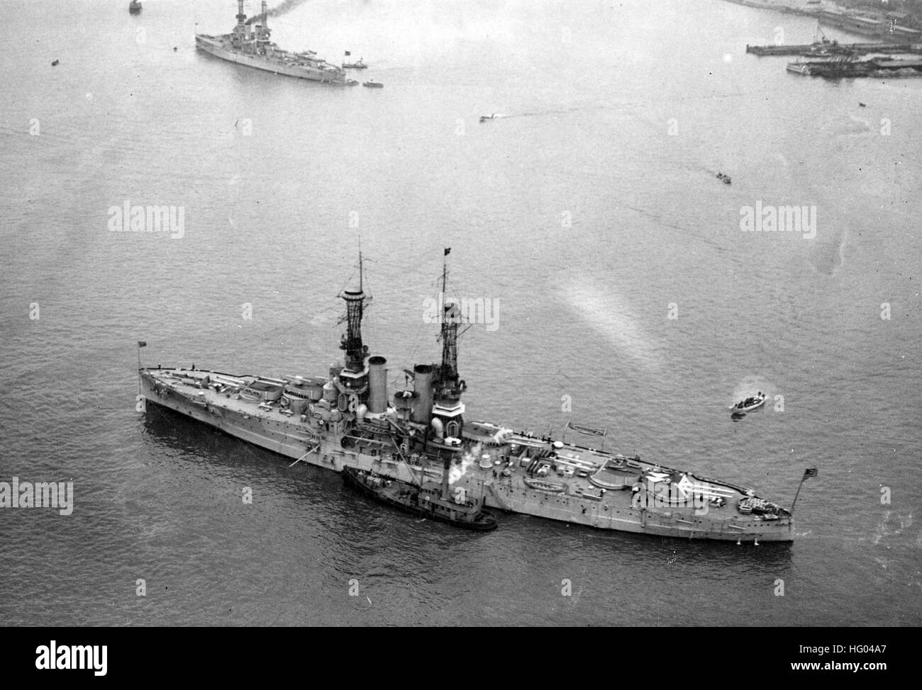 USS Florida (BB-30), a battleship, is displayed as part of naval ...