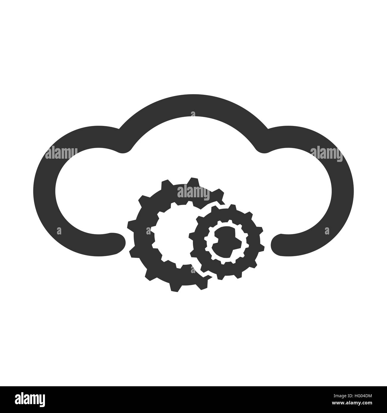 Cloud services icon on Stock Vector Images - Alamy