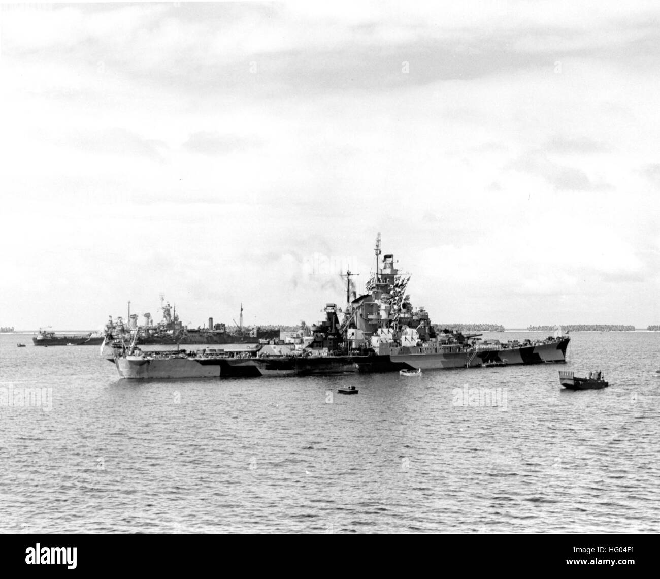 USS Indiana (BB-58) - 80-G-275955 Stock Photo - Alamy