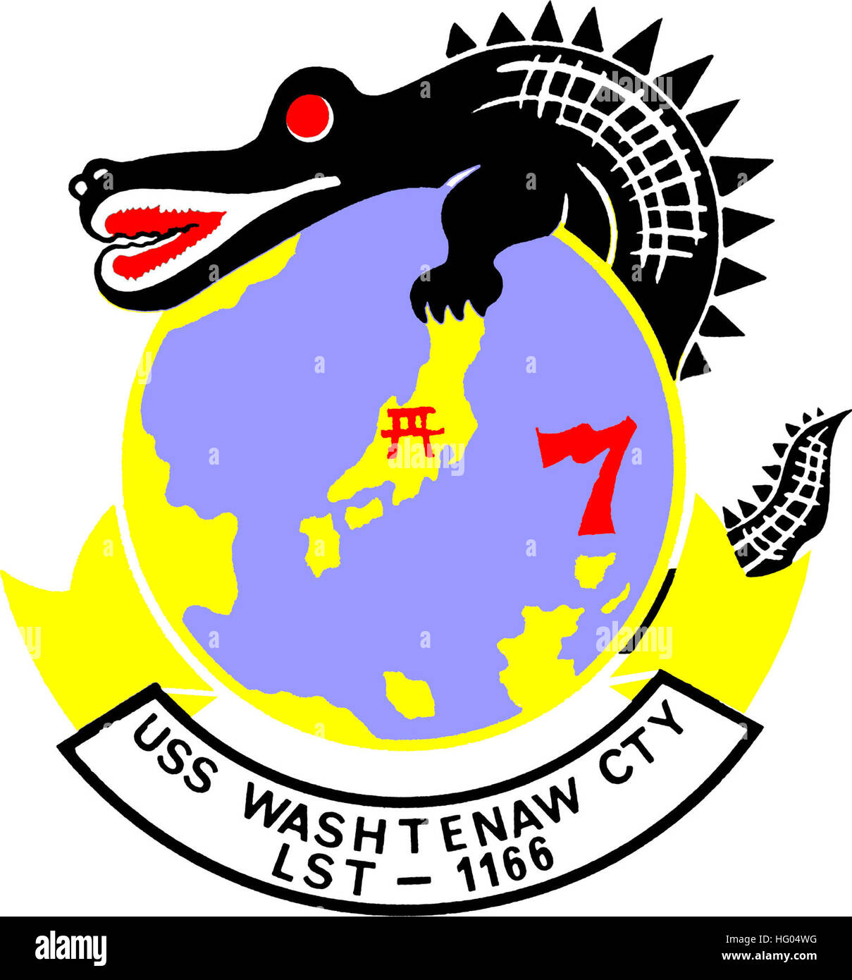 USS Washtenaw County (LST-1166) insignia 1970 Stock Photo - Alamy