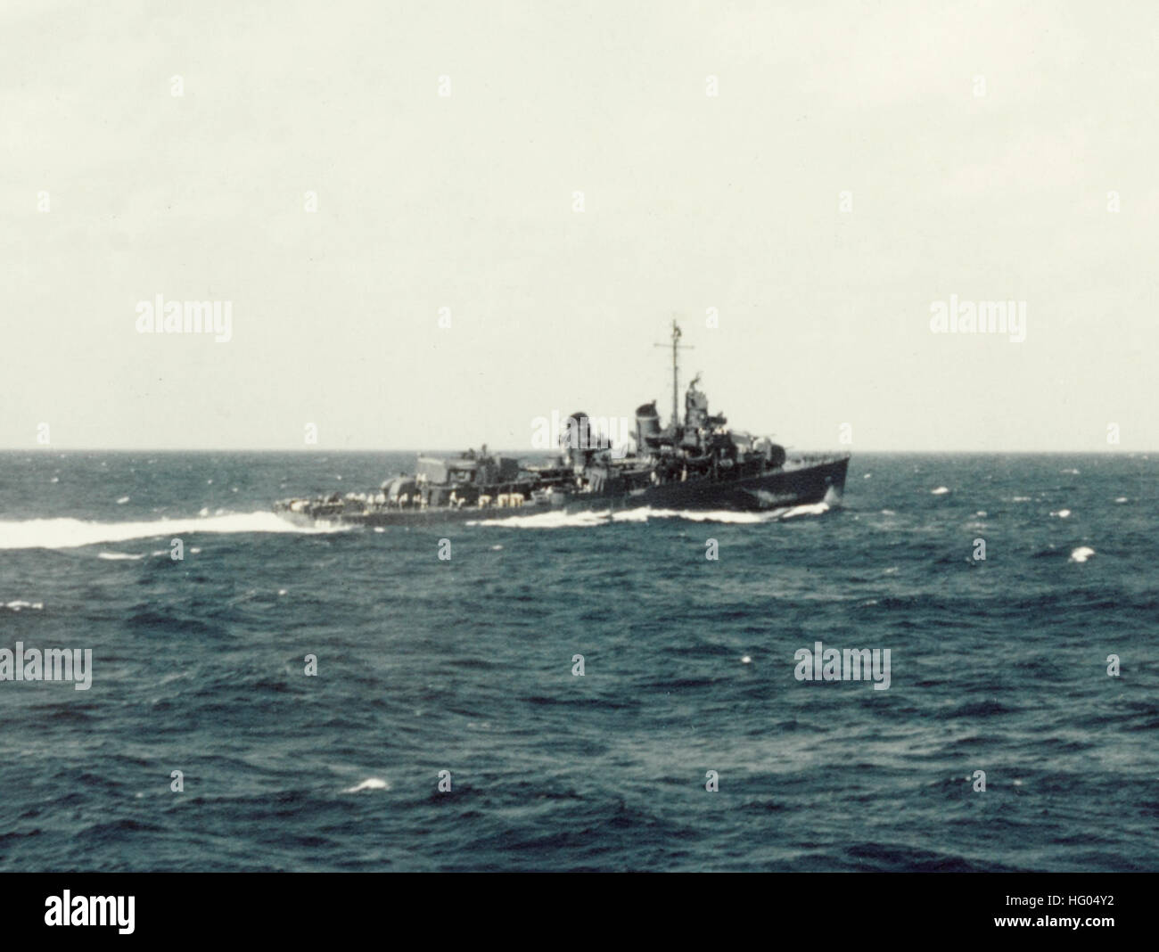 USS Wickes (DD-578) at sea in October 1943 Stock Photo - Alamy