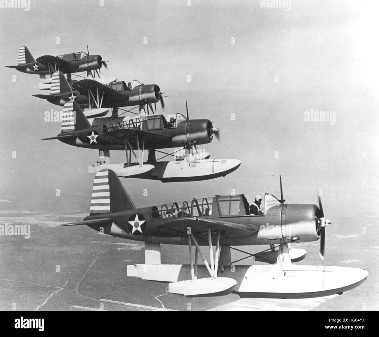 Vought OS2U Kingfishers in flight c1942 Stock Photo - Alamy