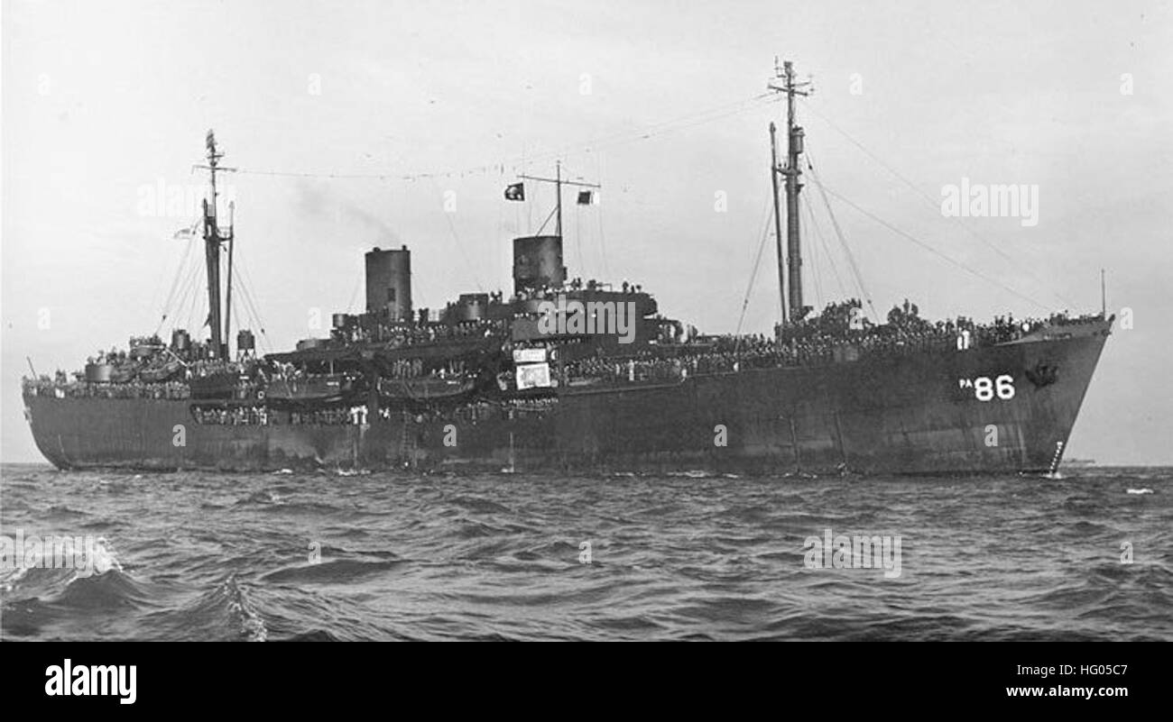 USS Geneva APA-86 Stock Photo - Alamy