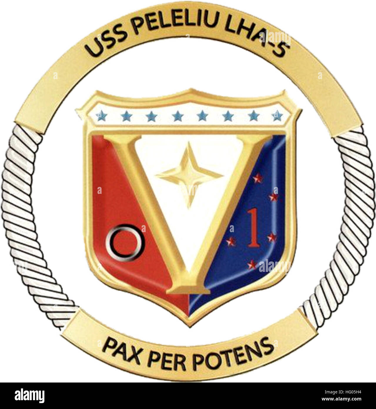 USS Peleliu (LHA-5) insignia 2010 Stock Photo - Alamy