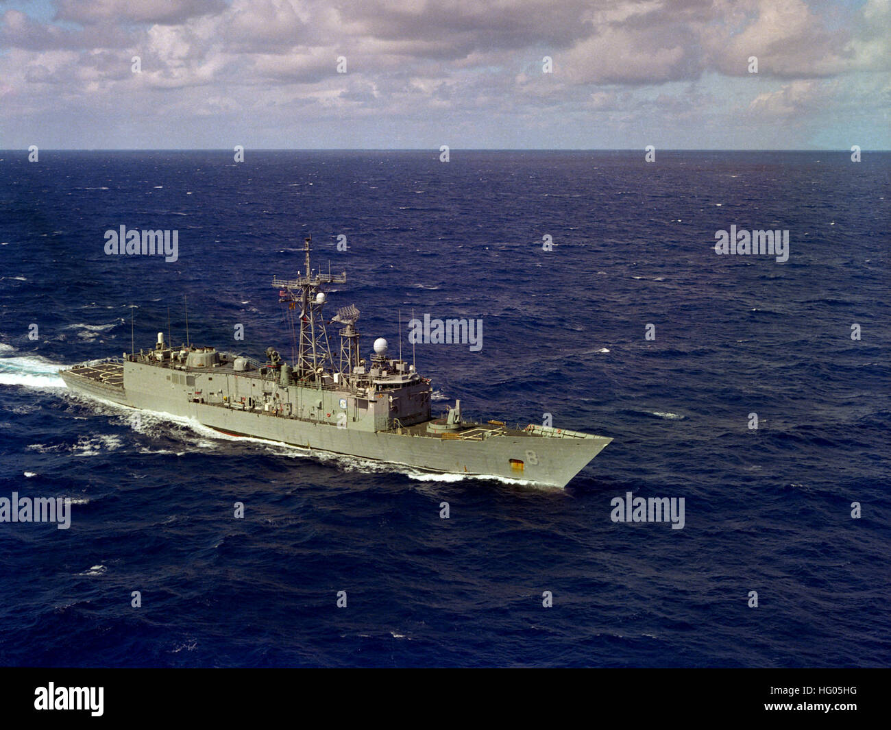 USS McInerney (FFG-8) underway in the Atlantic Ocean on 16 October 1992 ...