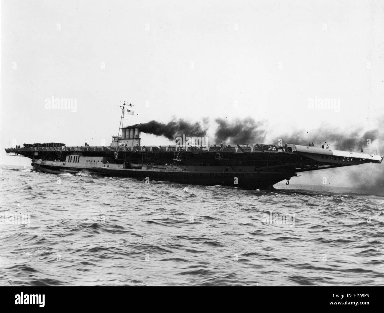 The training aircraft carrier USS Wolverine (IX-64) is shown underway ...