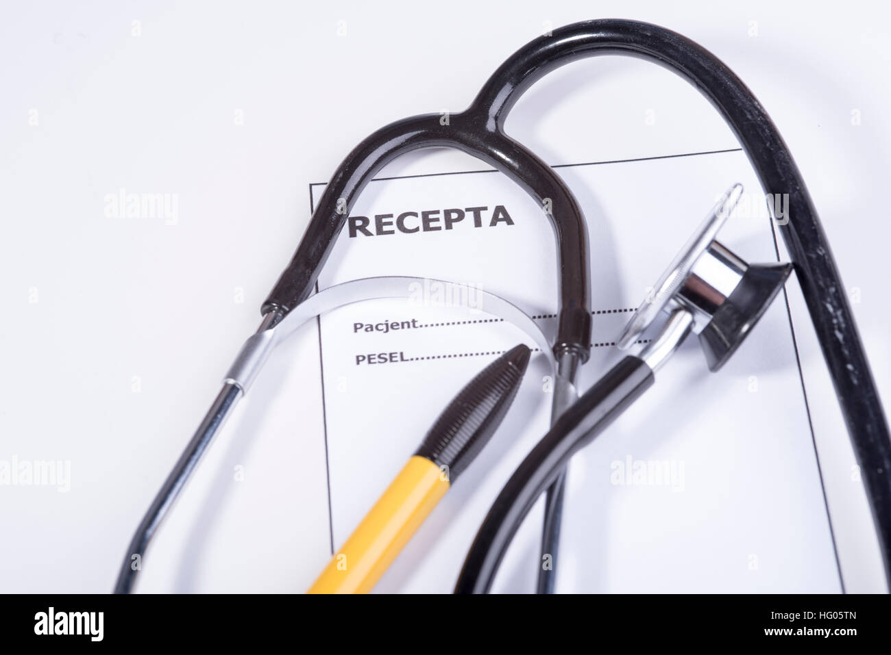 Polish doctors prescription Stock Photo - Alamy