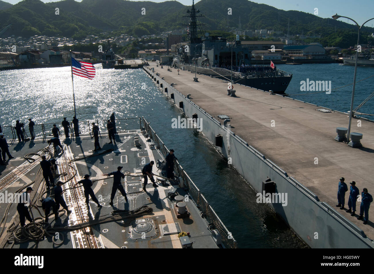 110922-N-EA192-008 KURE, Japan (Sept. 22, 2011) Sailors assigned to the ...