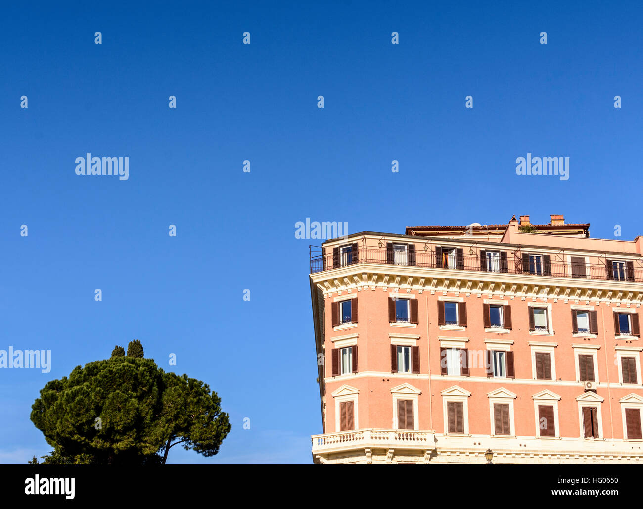 A Roman hotel with icon architecture Stock Photo - Alamy