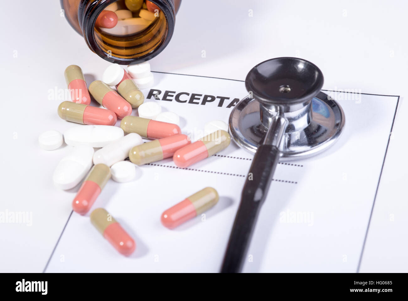 Polish doctors prescription Stock Photo - Alamy