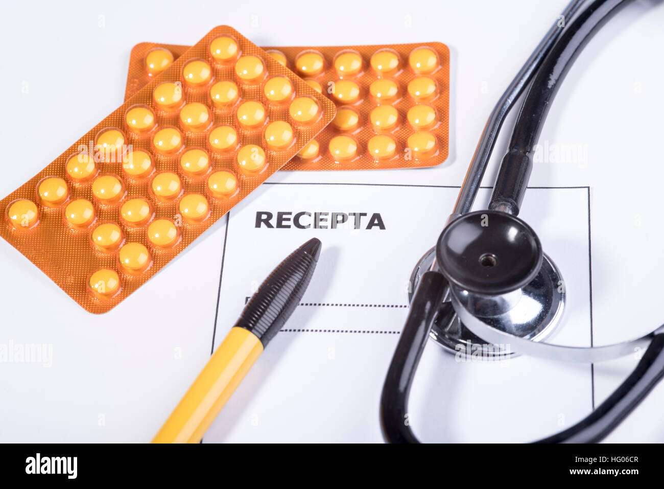 Polish doctors prescription Stock Photo - Alamy