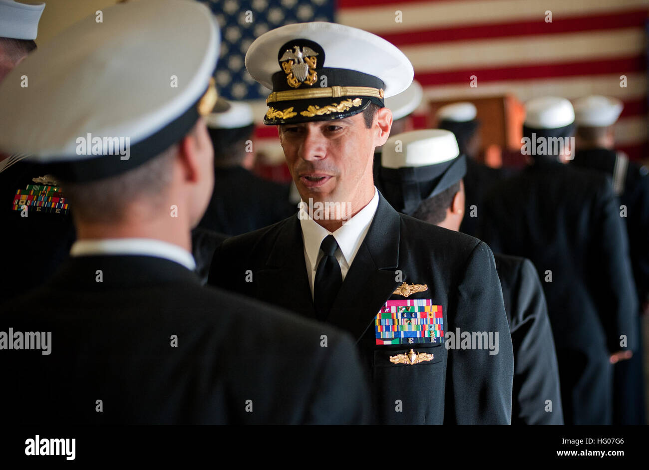 Naval Network Warfare Command conducts a uniform inspection during an ...