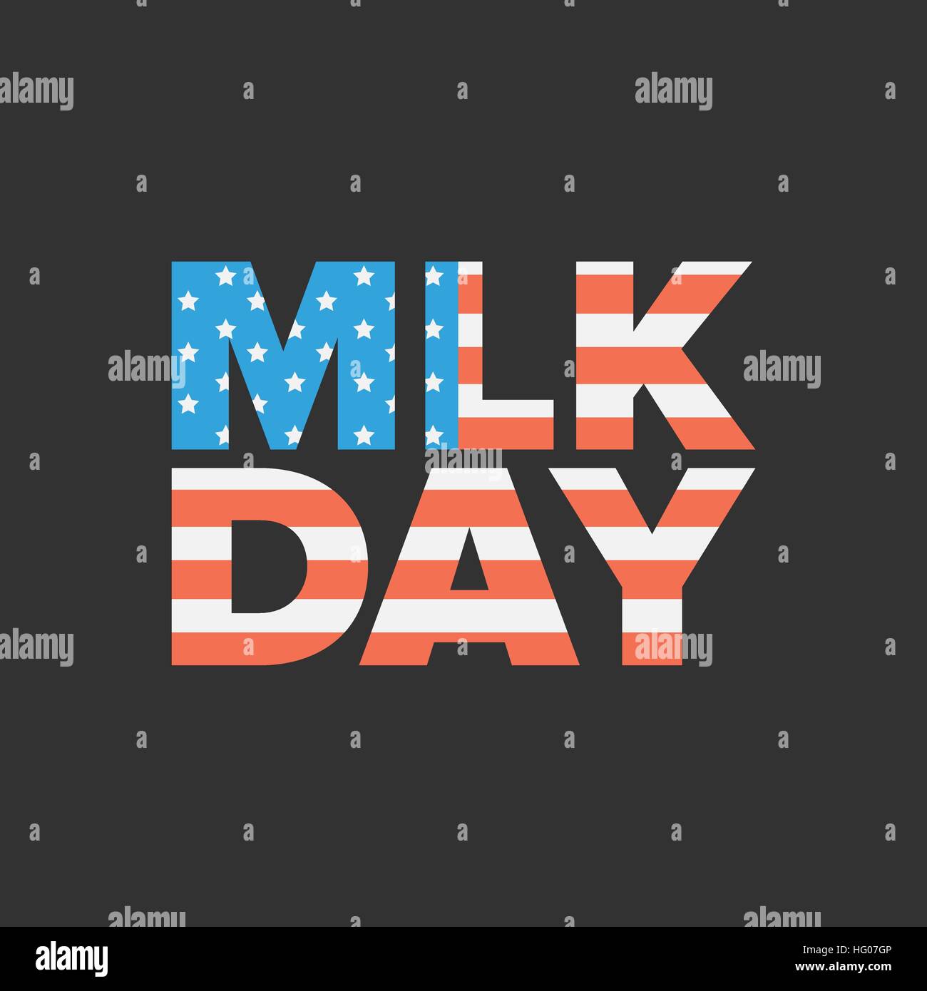 Martin Luther King Day sign with USA flag background Stock Vector Image ...