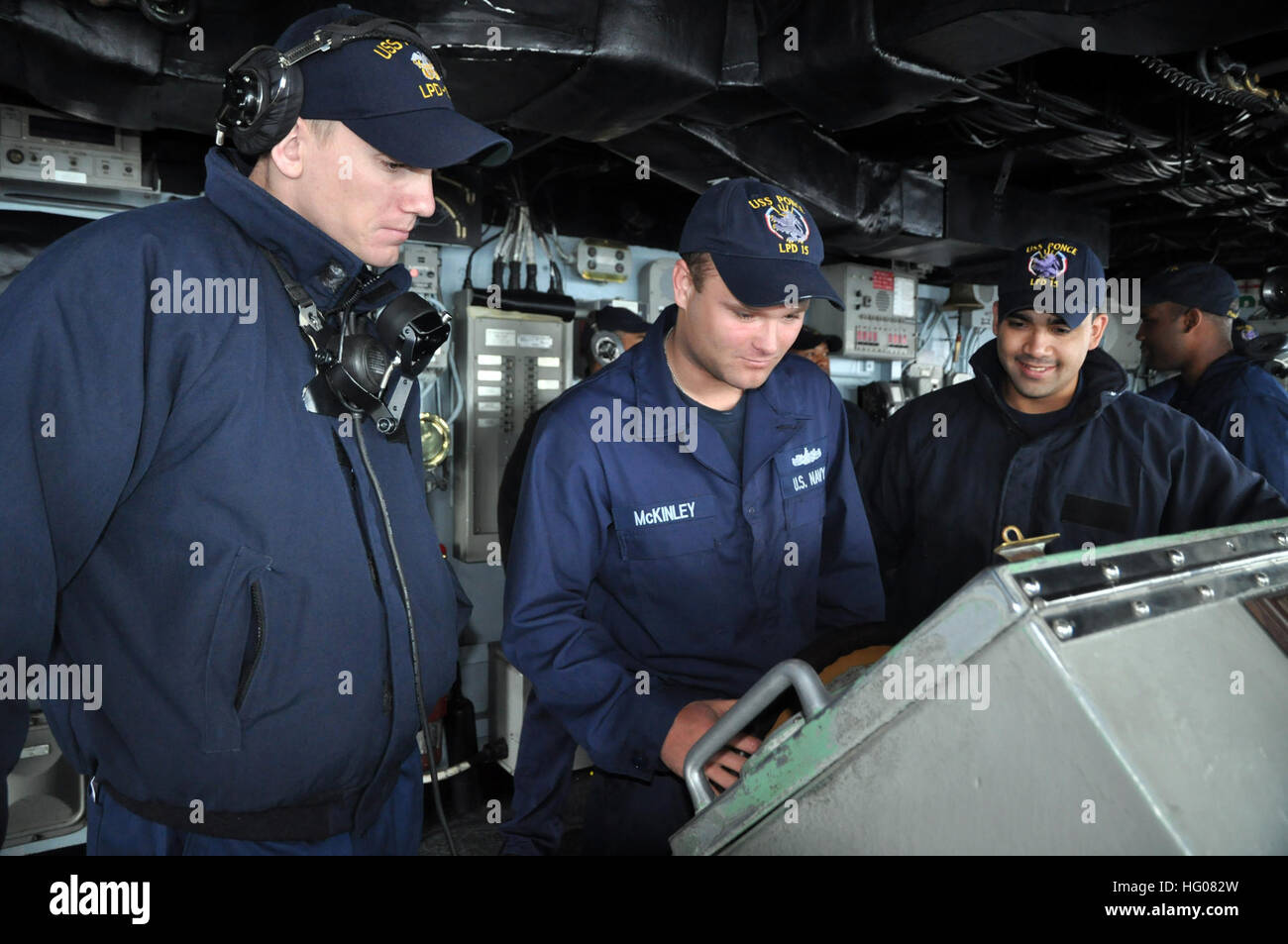 Seamen aboard amphibious transport hi-res stock photography and images ...