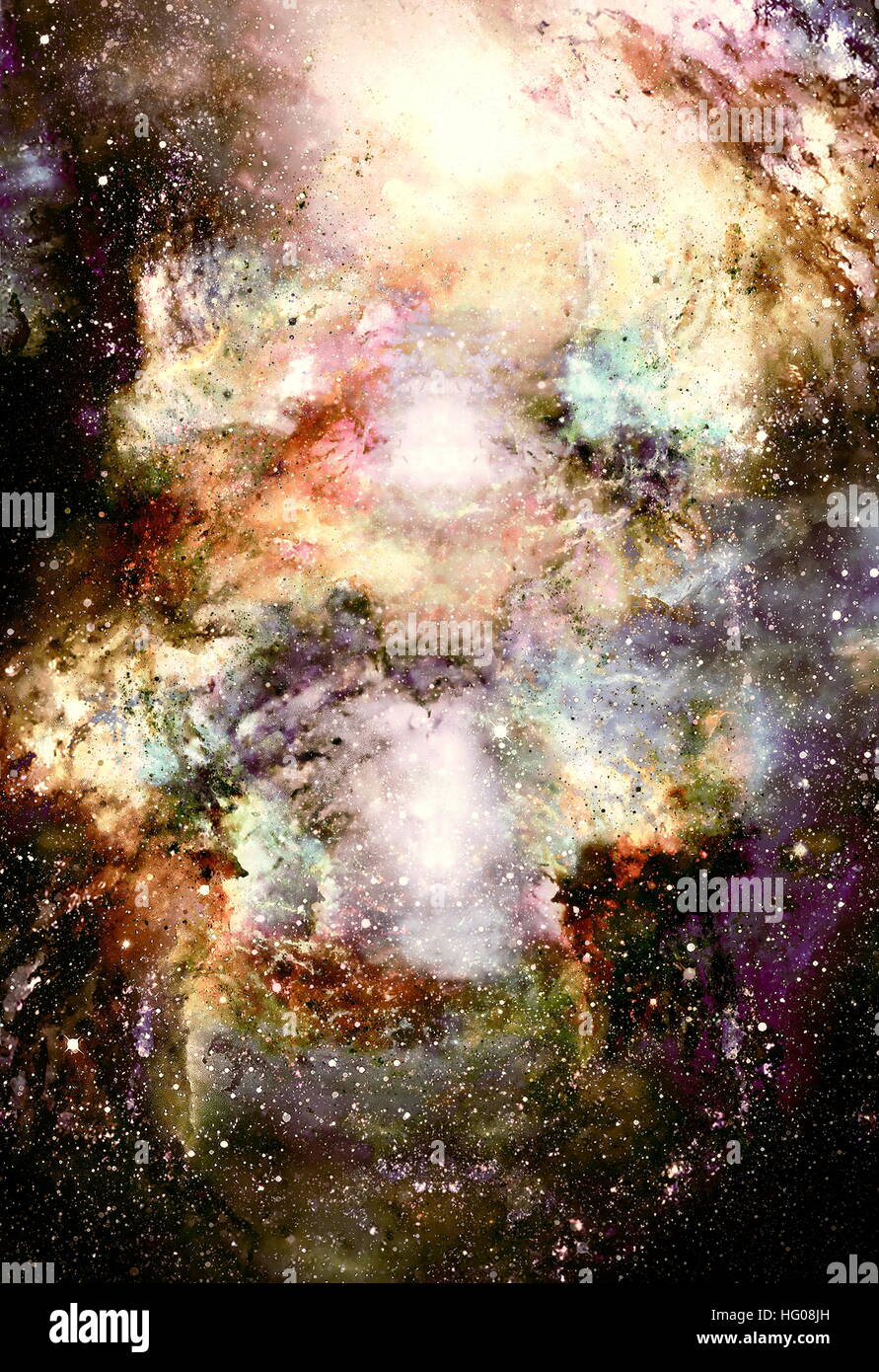 Cosmic space and stars, color cosmic abstract background Stock Photo ...