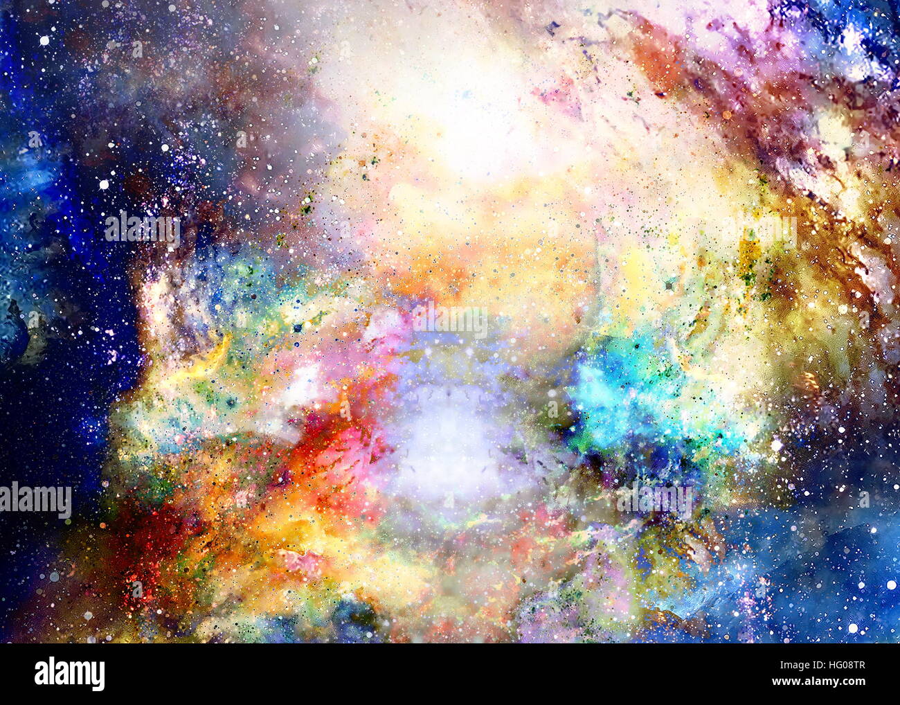 Cosmic space and stars, color cosmic abstract background Stock Photo ...
