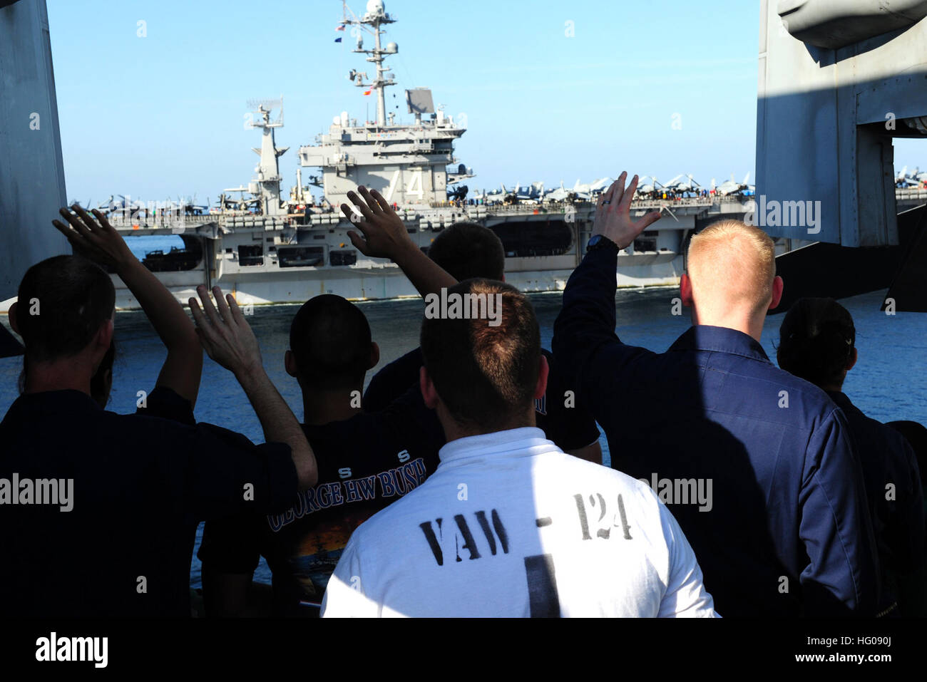 Uss george h w bush cvn 77 aircraft carrier hi-res stock photography ...