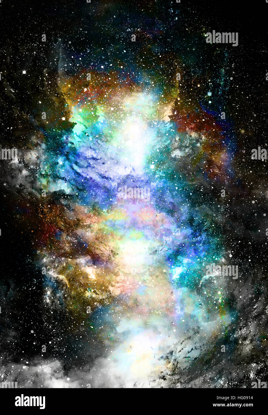 Cosmic space and stars, color cosmic abstract background Stock Photo ...