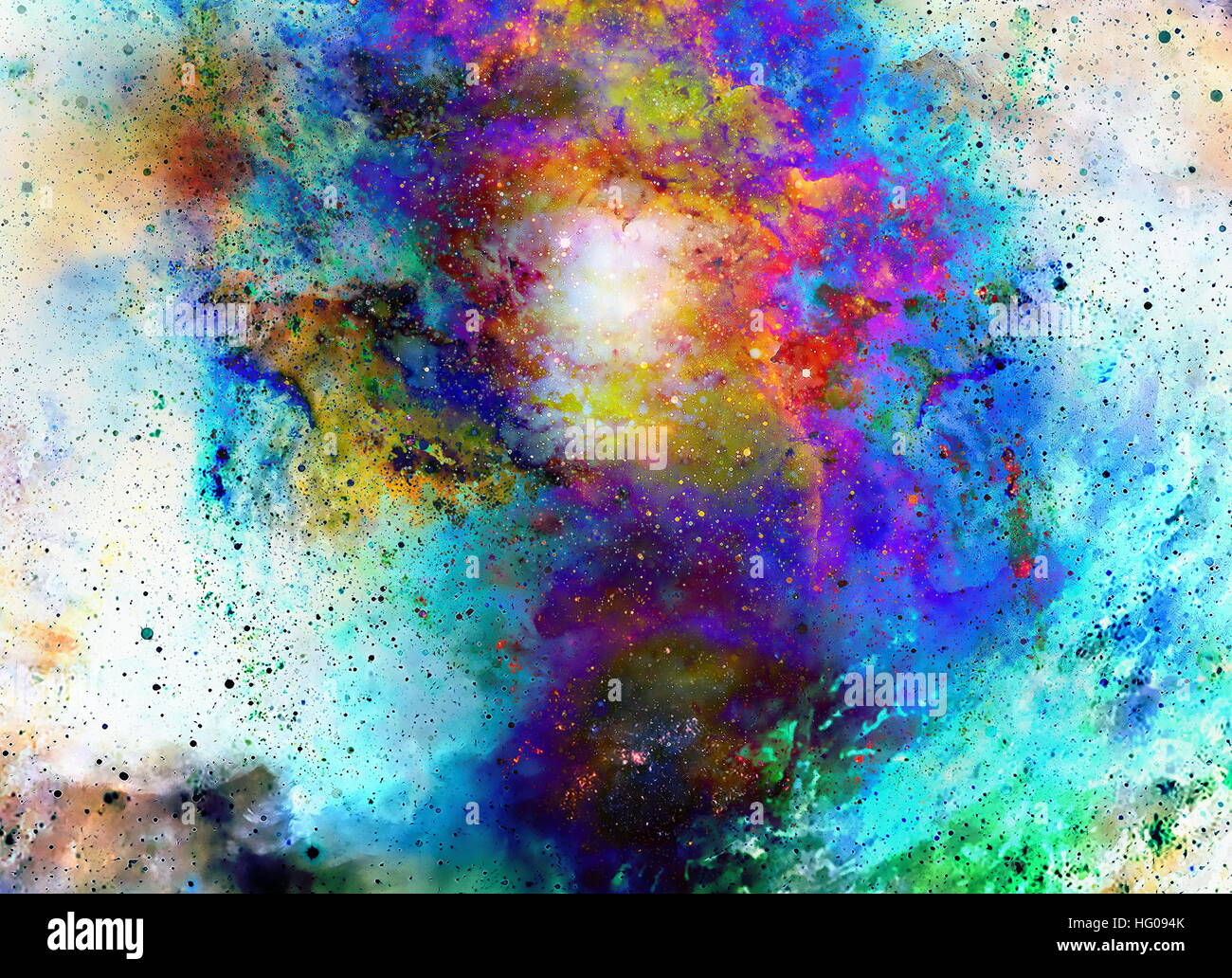 Cosmic space and stars, color cosmic abstract background. Fire effect in space Stock Photo - Alamy