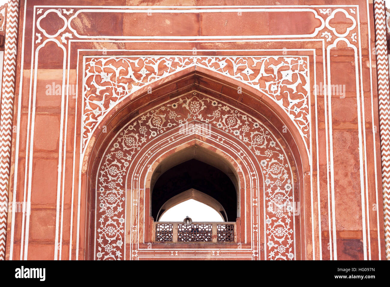 Main gate of I'timād-ud-Daulah tomb. Agra, Uttar Pradesh. India Stock ...
