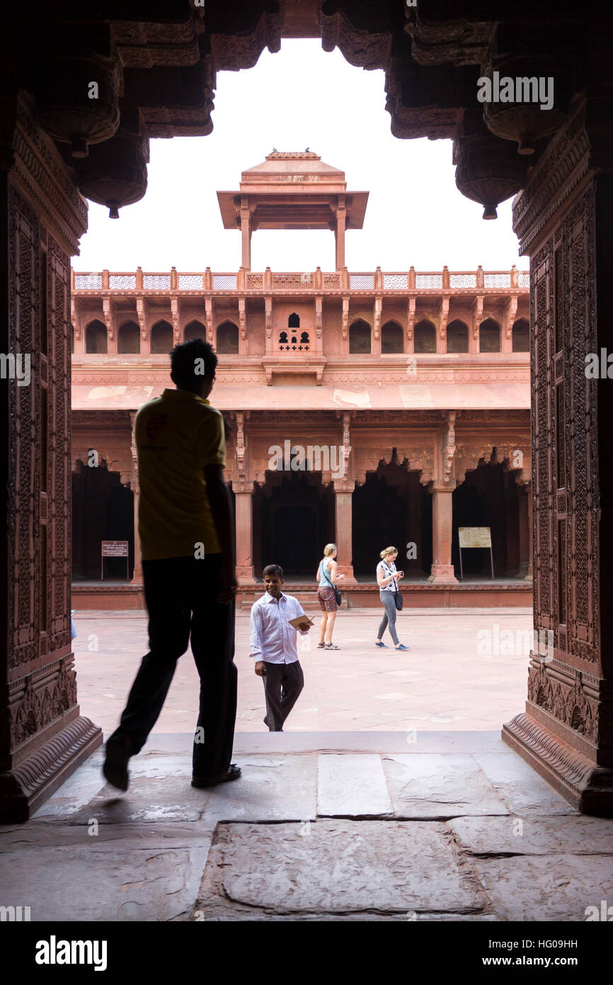 Inside of the Agra fort. Agra, Uttar Pradesh. India Stock Photo - Alamy