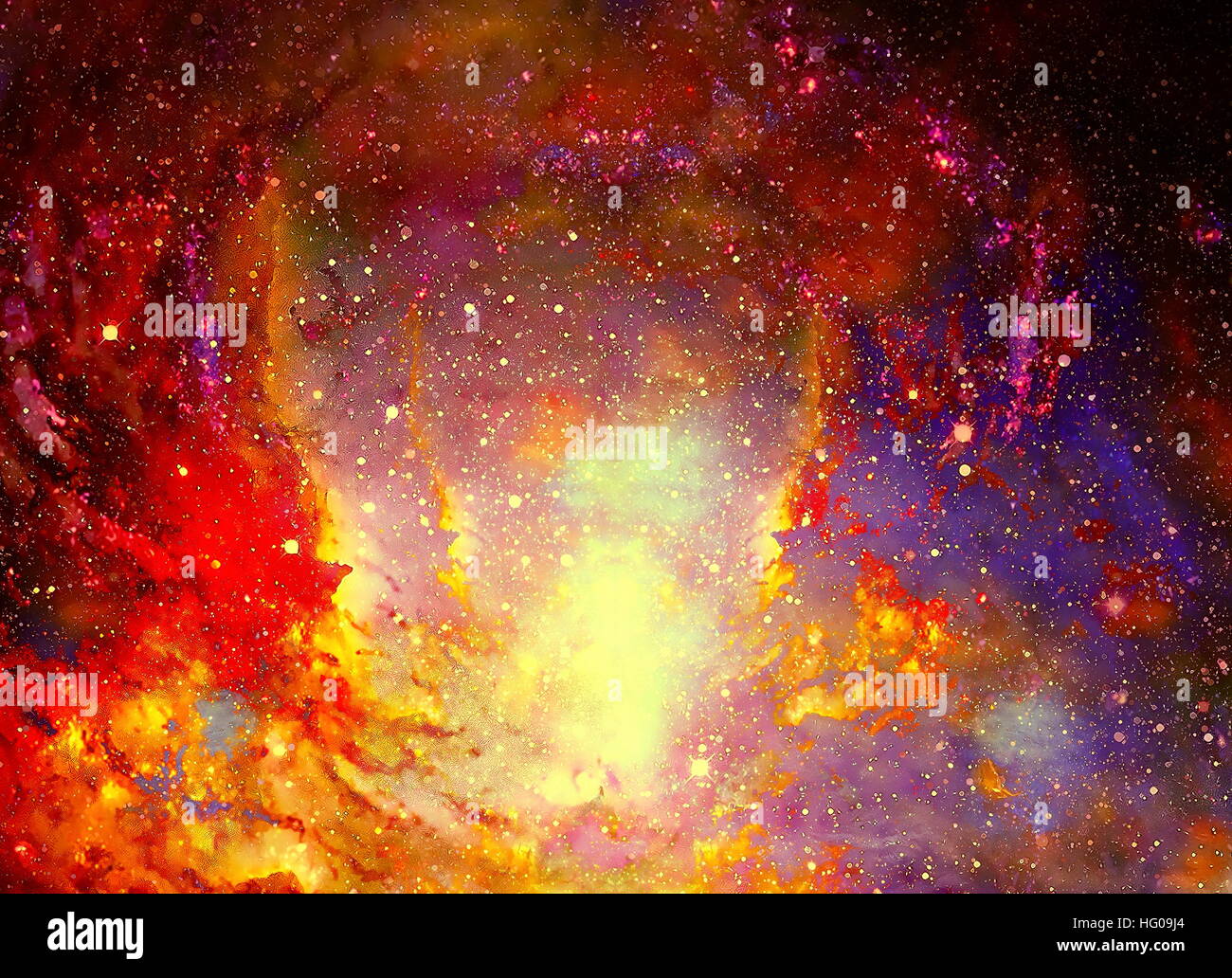 Cosmic space and stars, color cosmic abstract background. Fire effect in space Stock Photo - Alamy