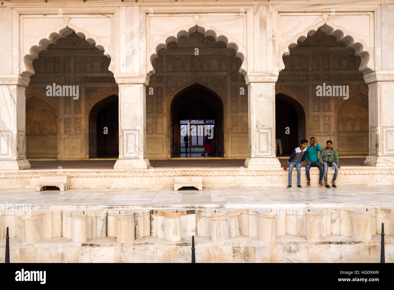Front of Diwan-e-Khas located in the Agra fort. Agra, Uttar Pradesh ...