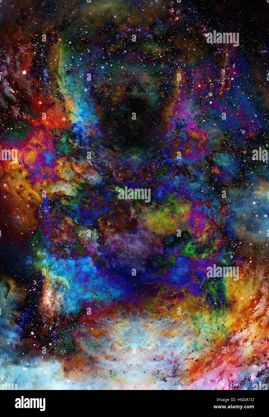 Cosmic space and stars, color cosmic abstract background. Fire effect in space Stock Photo - Alamy
