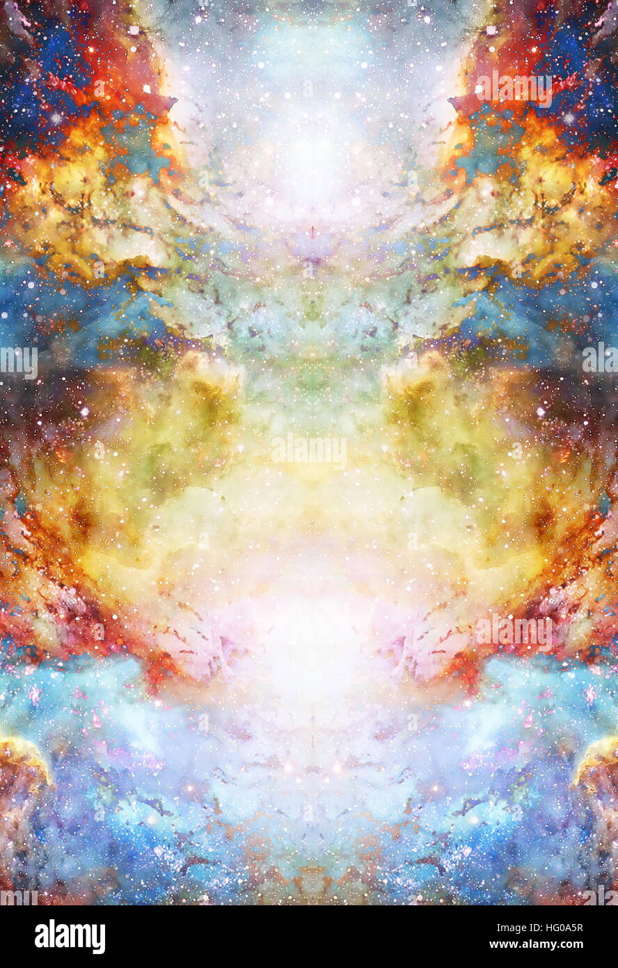 Cosmic space and stars, color cosmic abstract background. Fire effect ...