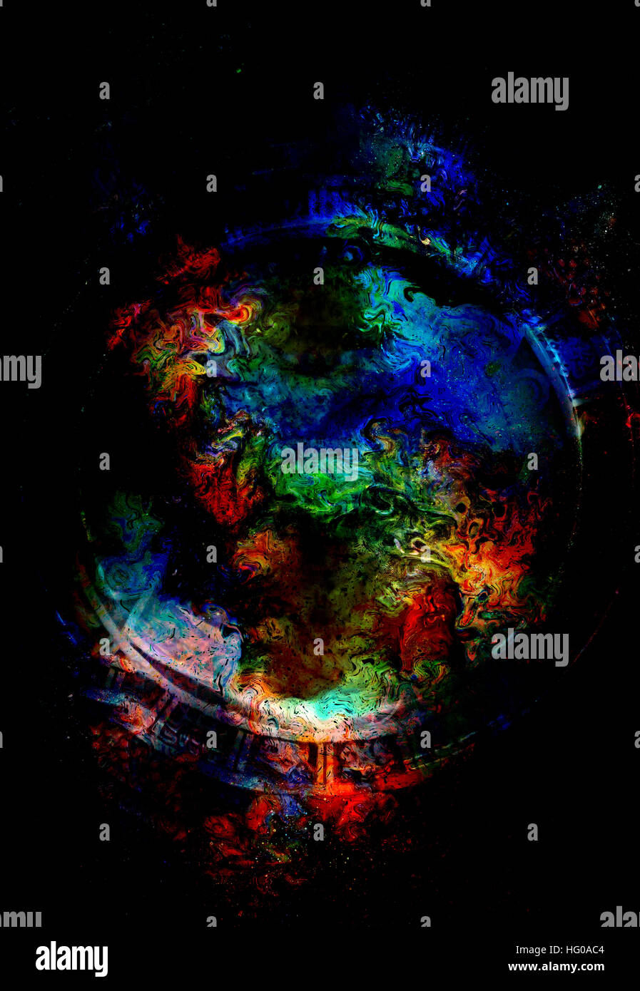 Cosmic space and colorful structure with circle shapes, color cosmic ...