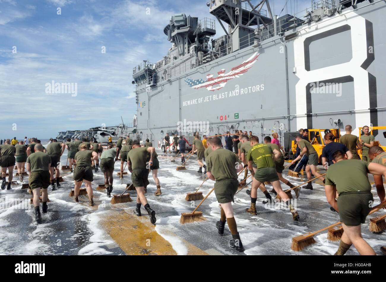 Scrub down of flight deck hi-res stock photography and images - Alamy