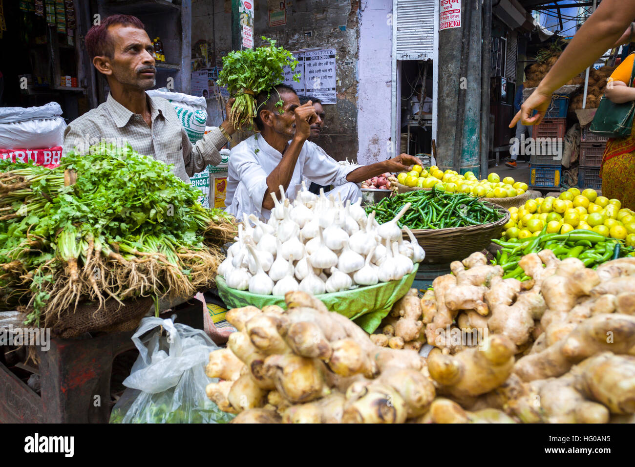 Vegetable stall in the streets. Old Delhi, Delhi. India Stock Photo - Alamy