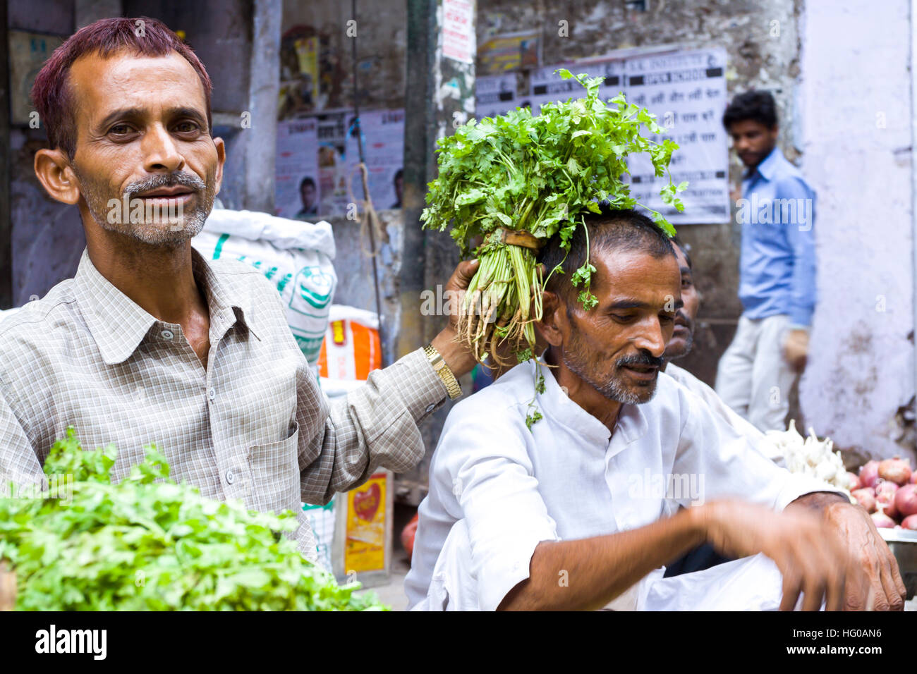 Vegetable stall in the streets. Old Delhi, Delhi. India Stock Photo - Alamy