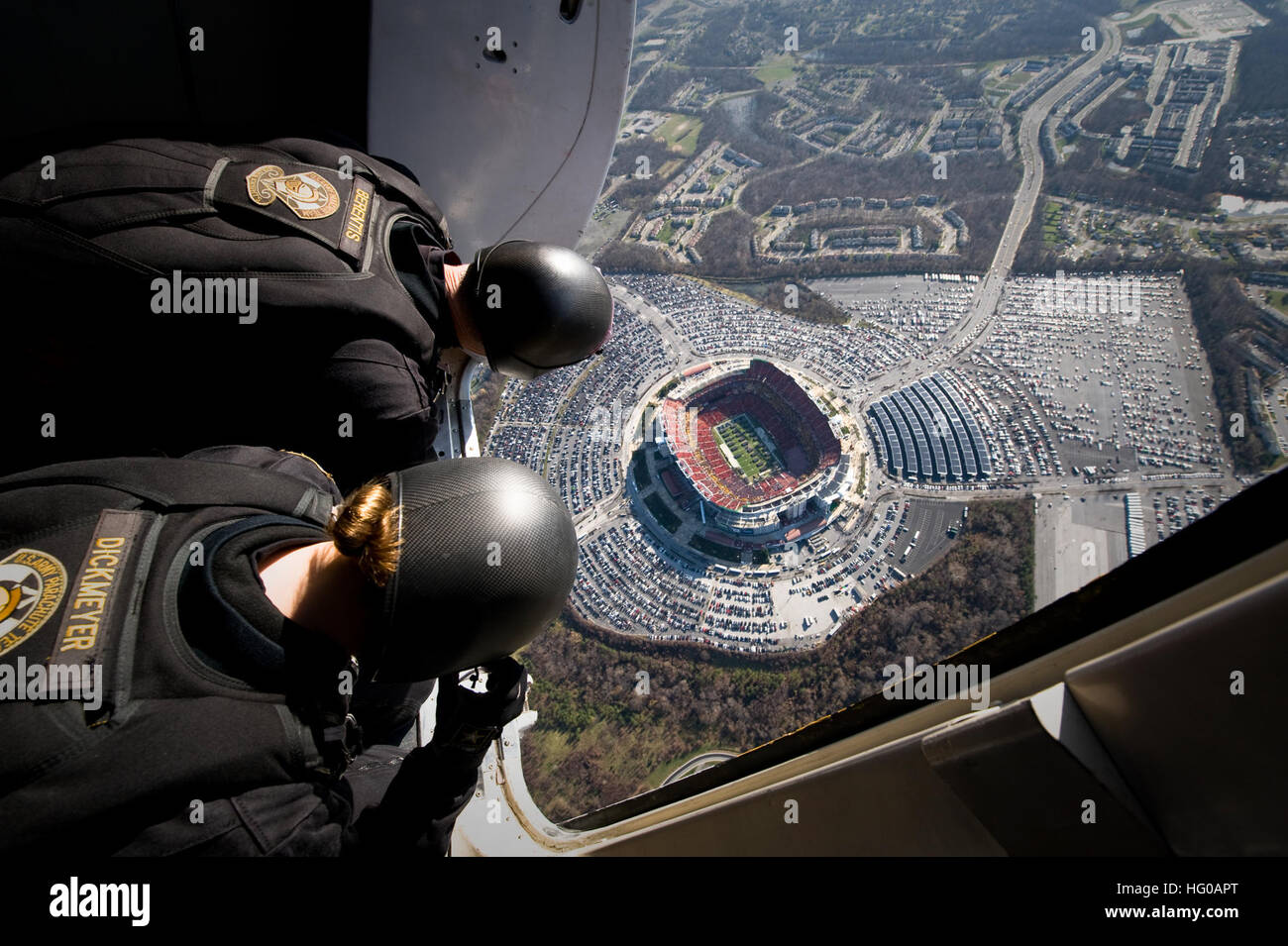 Members of the U.S. Army Parachute Team assess wind conditions before ...