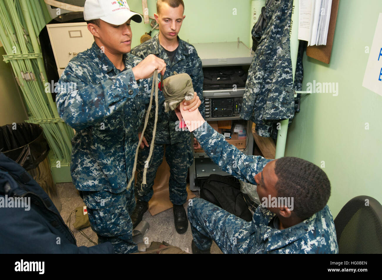 U S Navy Hospital Corpsman Demonstrates High Resolution Stock ...