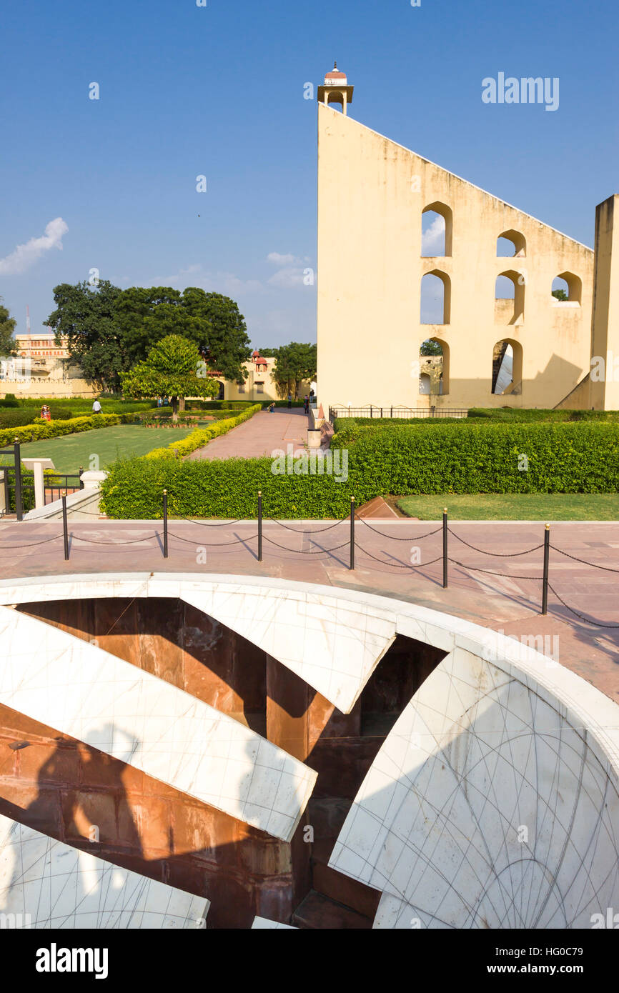 The Jantar Mantar structures are an equinoctial sundial. Jaipur ...
