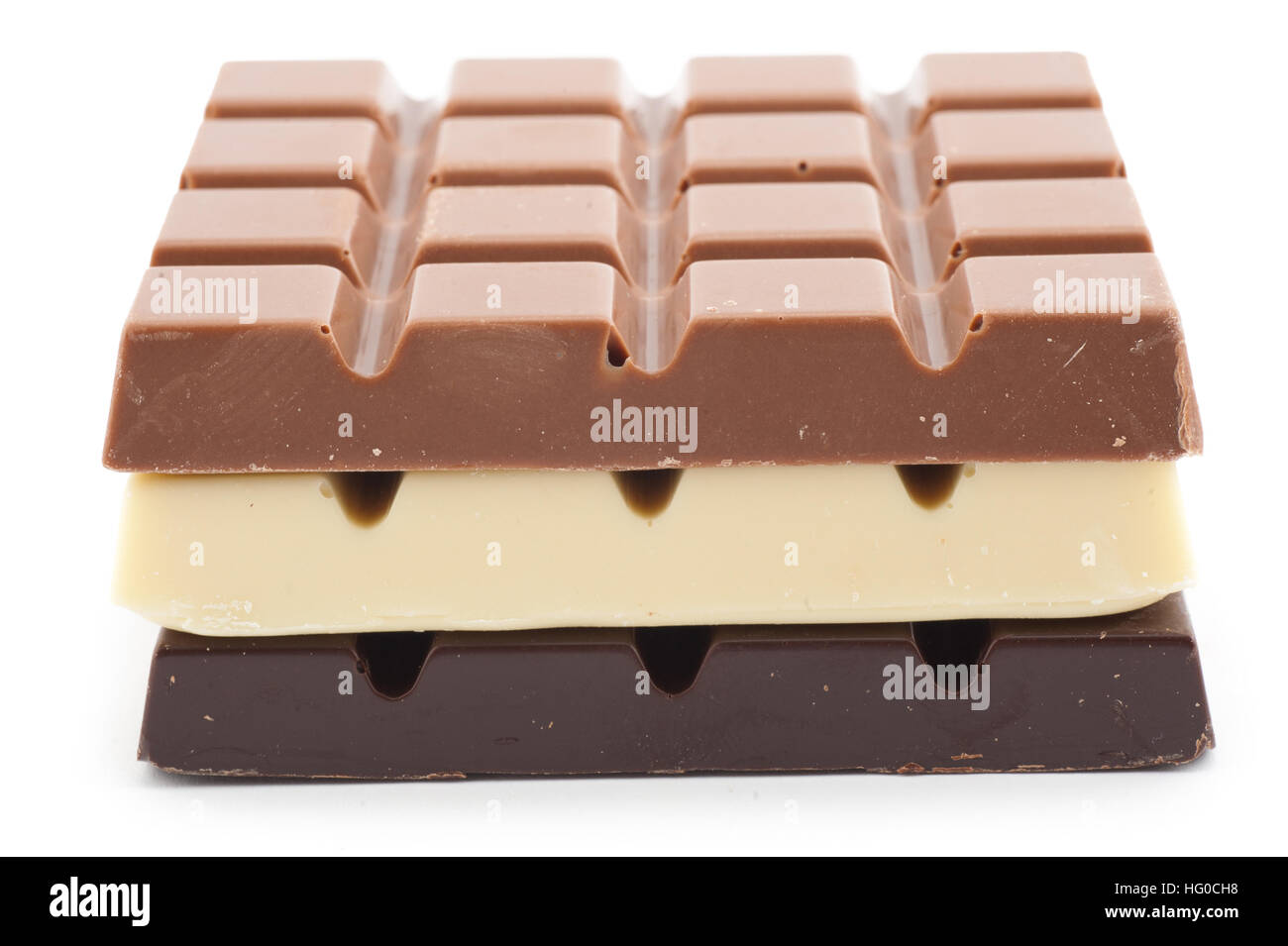 milk dark and white chocolate bars Stock Photo - Alamy