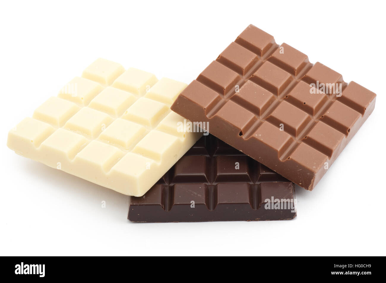 milk dark and white chocolate bars Stock Photo - Alamy