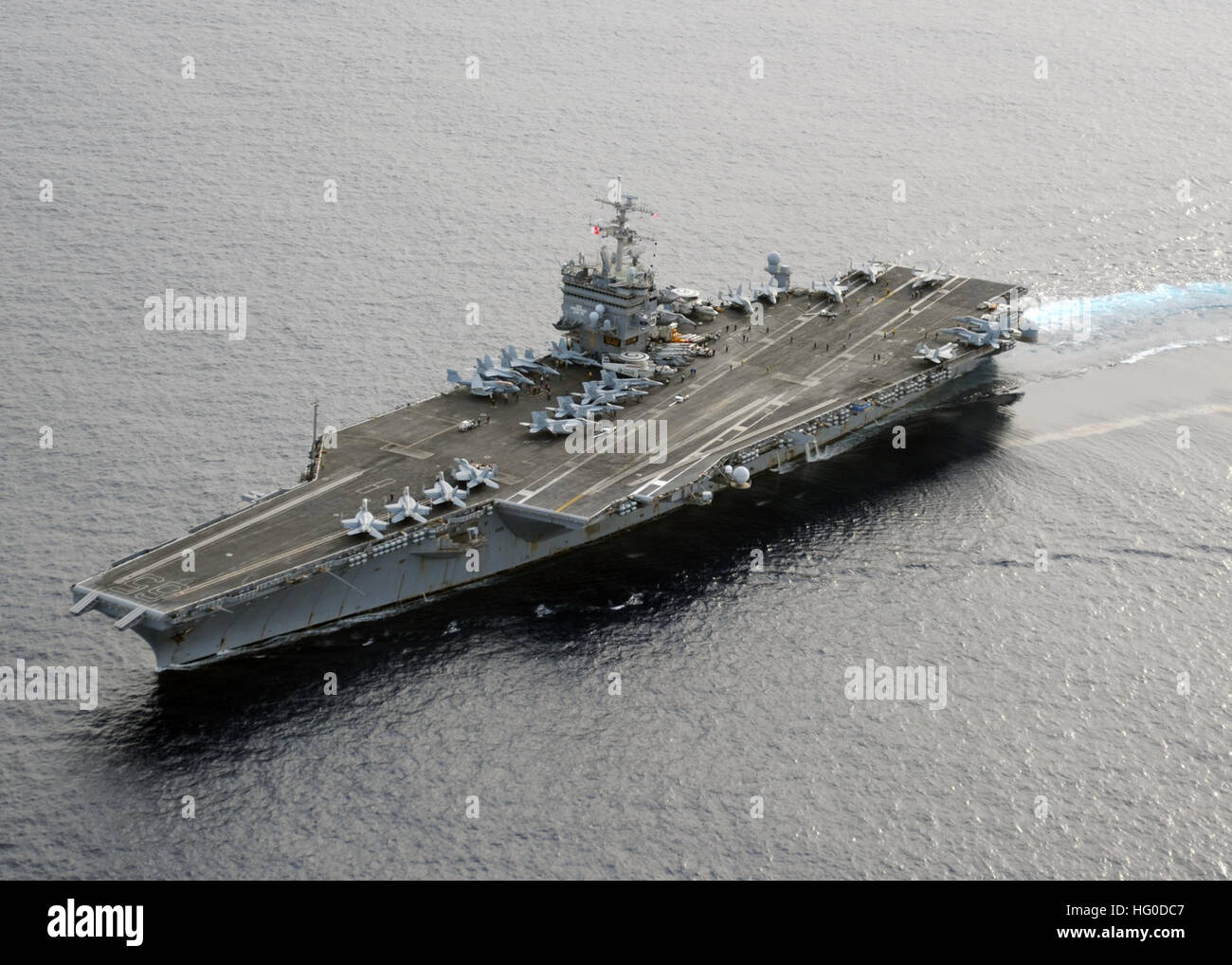 Aircraft carrier USS Enterprise (CVN 65) conducts a composite training ...