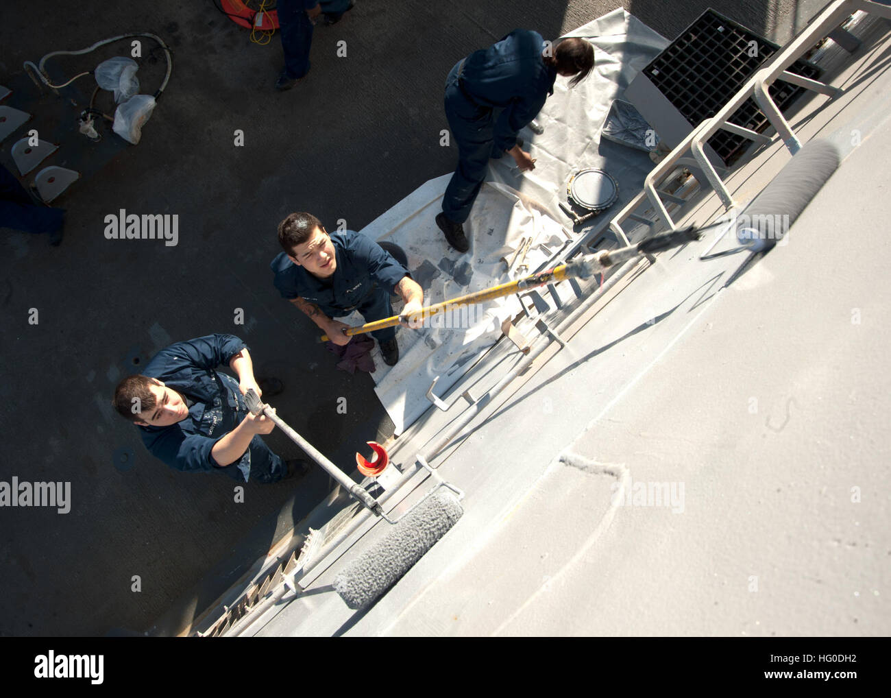 Sailors aboard Arleigh Burke-class guided-missile destroyer USS James E ...