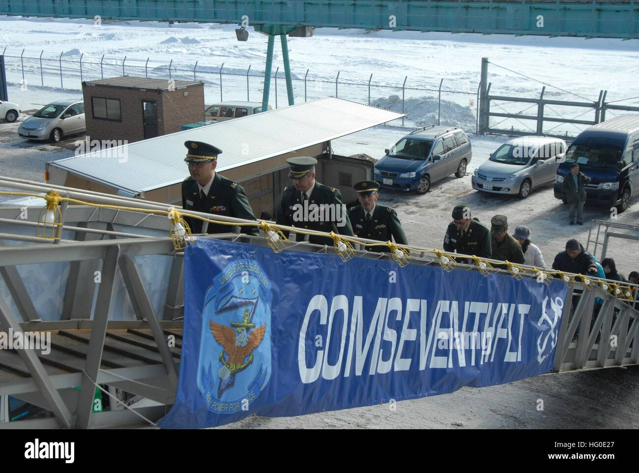 Members of the Japan Ground Self-Defense Force come aboard the U.S. 7th ...