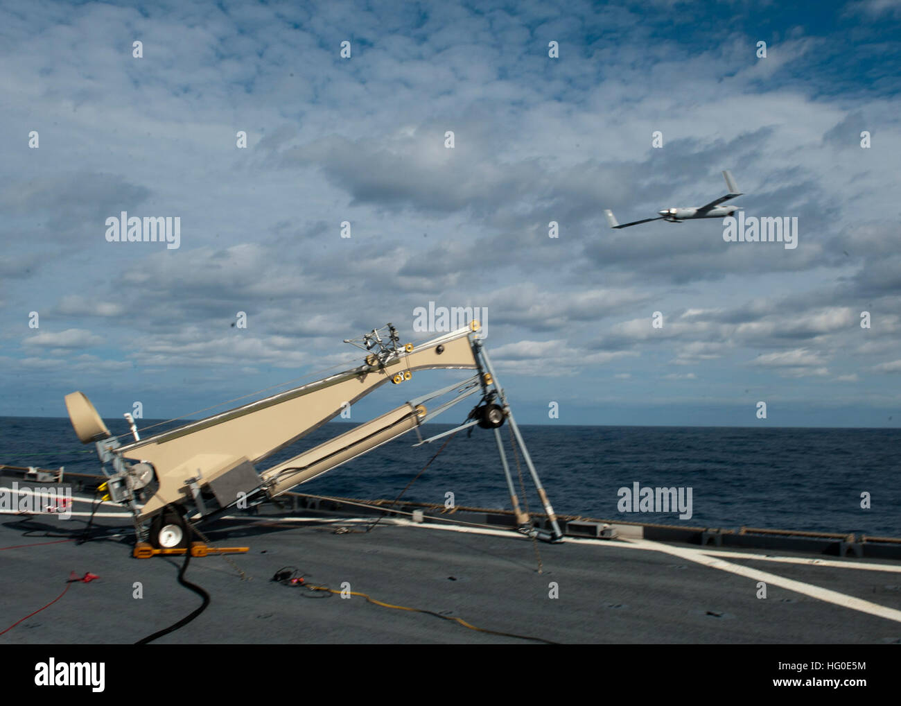 120206-N-NR955-023 ATLANTIC OCEAN (Feb. 6, 2012) A Scan Eagle unmanned ...