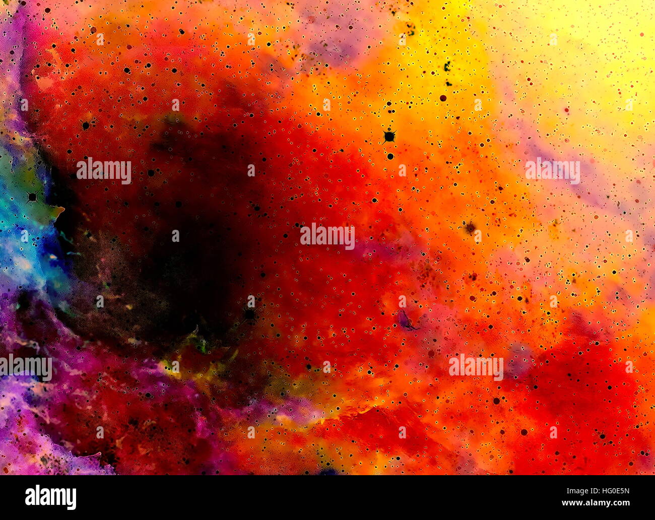Cosmic space and stars, color cosmic abstract background. Fire effect ...