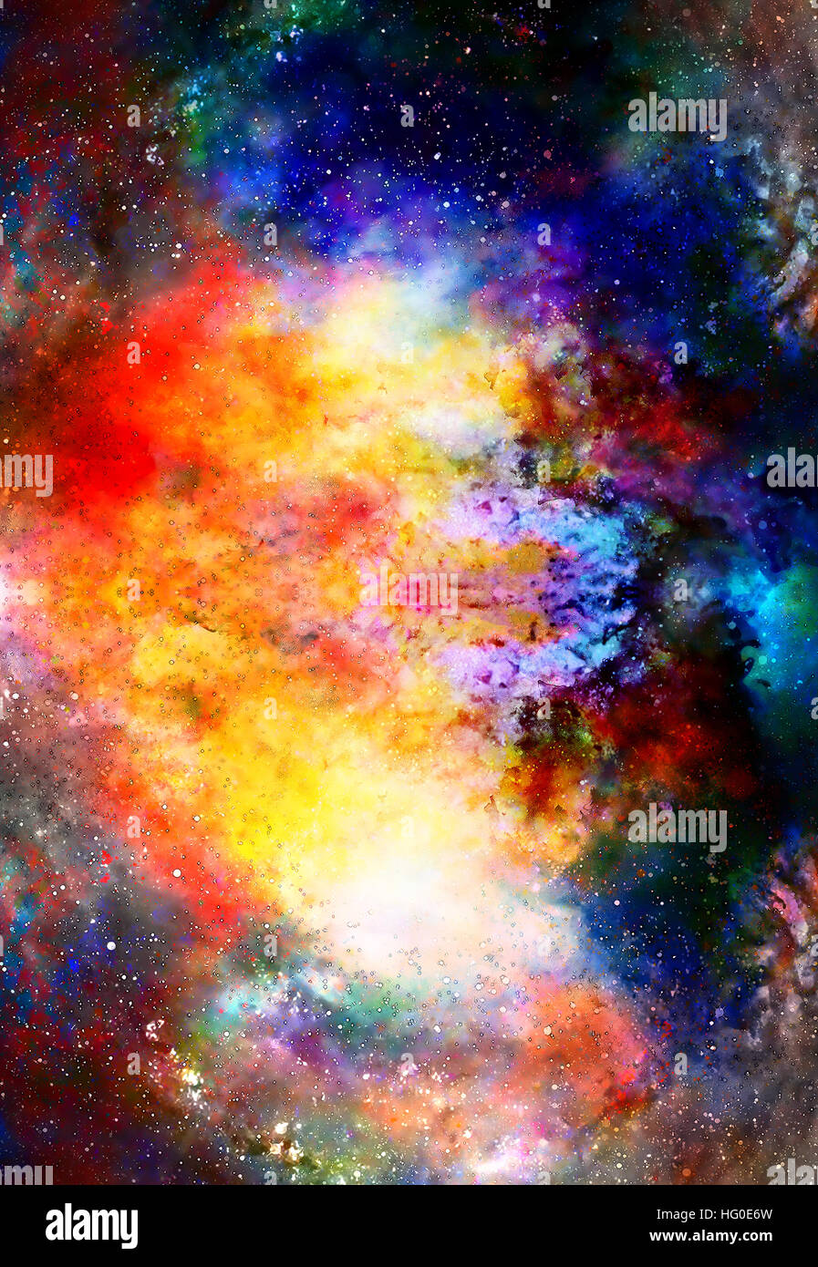 Cosmic space and stars, color cosmic abstract background. Fire effect in space Stock Photo - Alamy